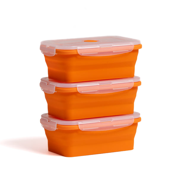 Flat Stacks Collapsible Silicone Food Storage Containers – Flat Stacks ...
