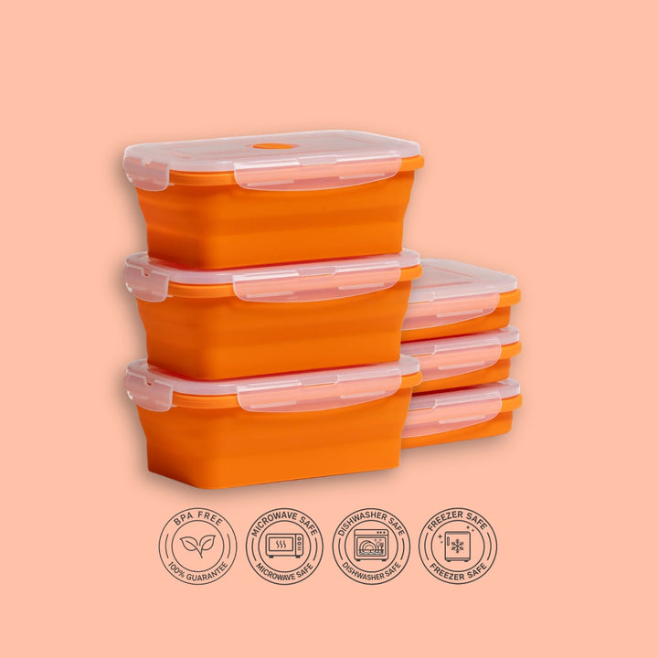 Flat Stacks Collapsible Silicone Food Storage Containers – Flat Stacks ...